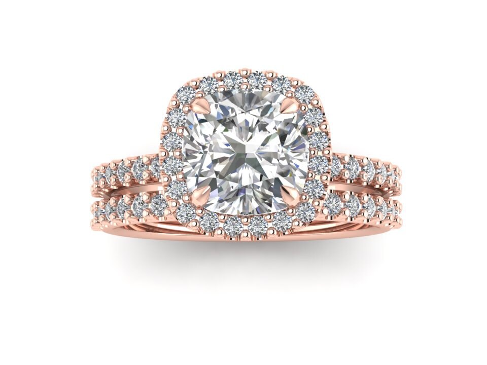 Engagement Ring Set / Bridal Ring Set / Forever One | Etsy