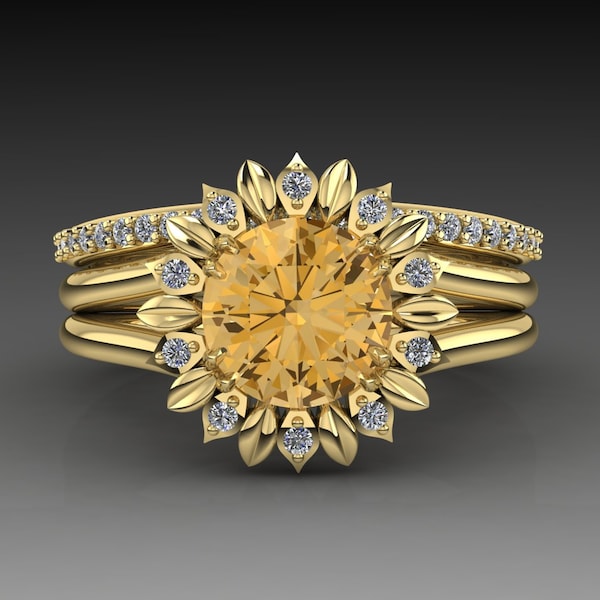 Sunflower Ring - Etsy