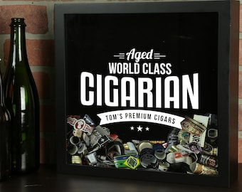 Cigar Band Custom Shadow Box Personalized Cigar Bands Been - Etsy