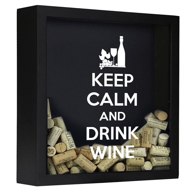 Personalized Wine Cork Shadow Box,wine Cork Box, Wine Cork Storage ...