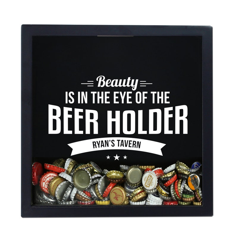 Personalized Beer Cap Shadow Box Eye of the Beerholder Beer - Etsy