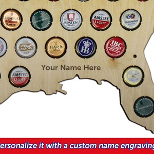 Germany Beer Cap Collector Map, Craft Beer Cap Display Art, Craft Beer ...