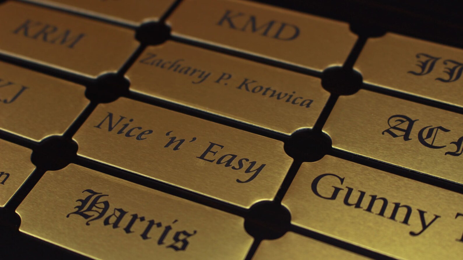 Personalized Nameplate Engraved Brass Nameplate | Etsy