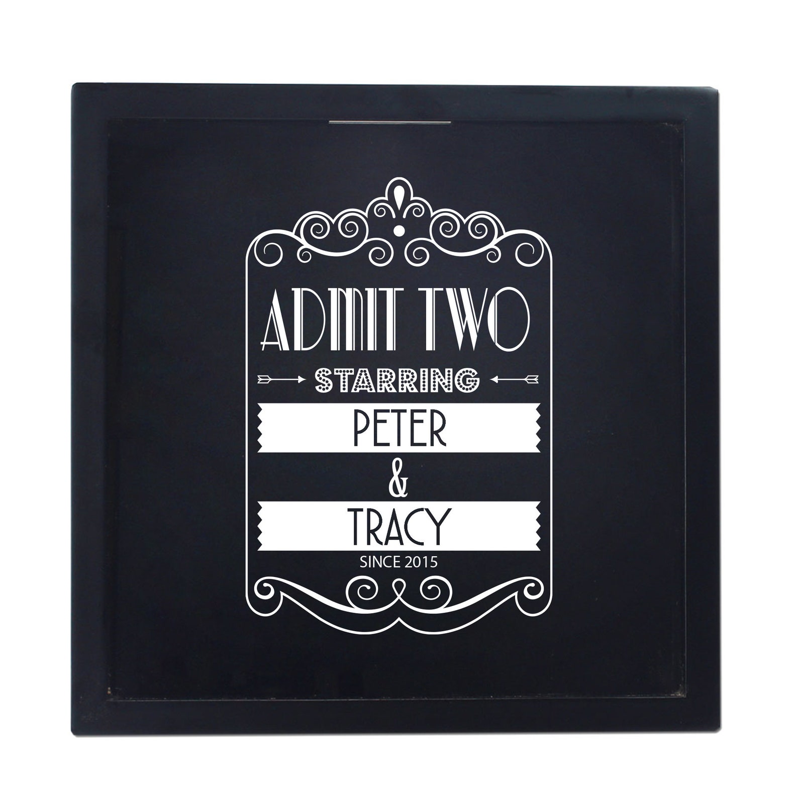 Personalized Ticket Shadow Box Personalized Ticket Collection - Etsy