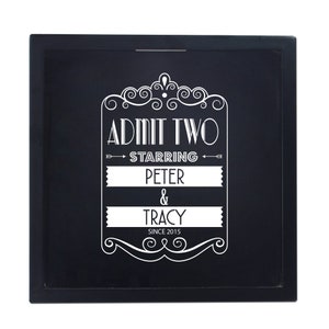 Personalized Ticket Shadow Box, Personalized Ticket Collection Box ...