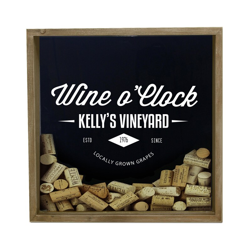 Personalized Wine Cork Shadow Box Wine Cork Box Wine Cork | Etsy