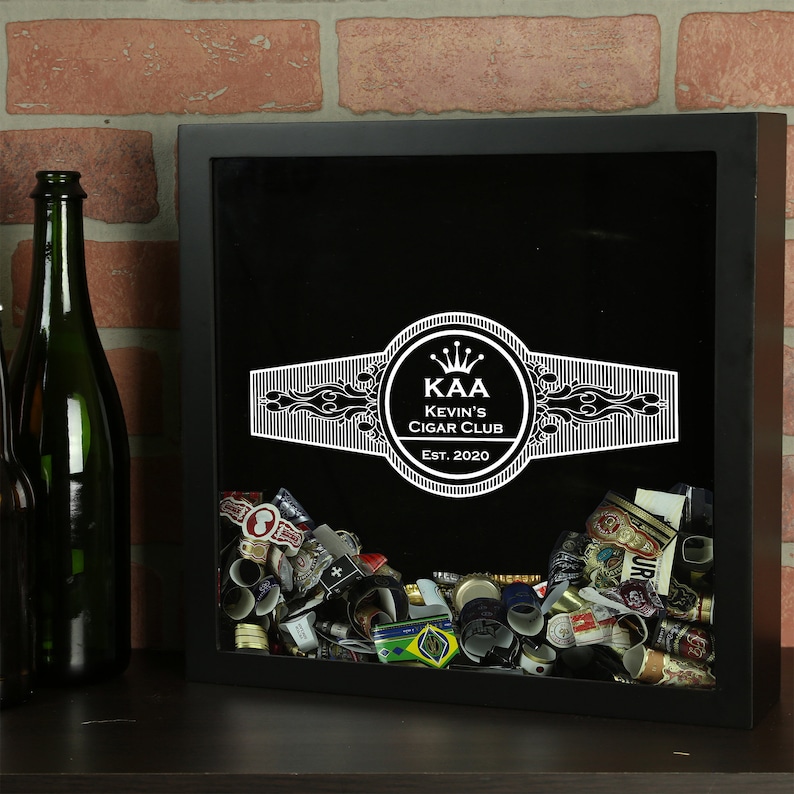 Personalized Cigar Band Shadow Box, Personalized Cigar Bands, Cigar ...