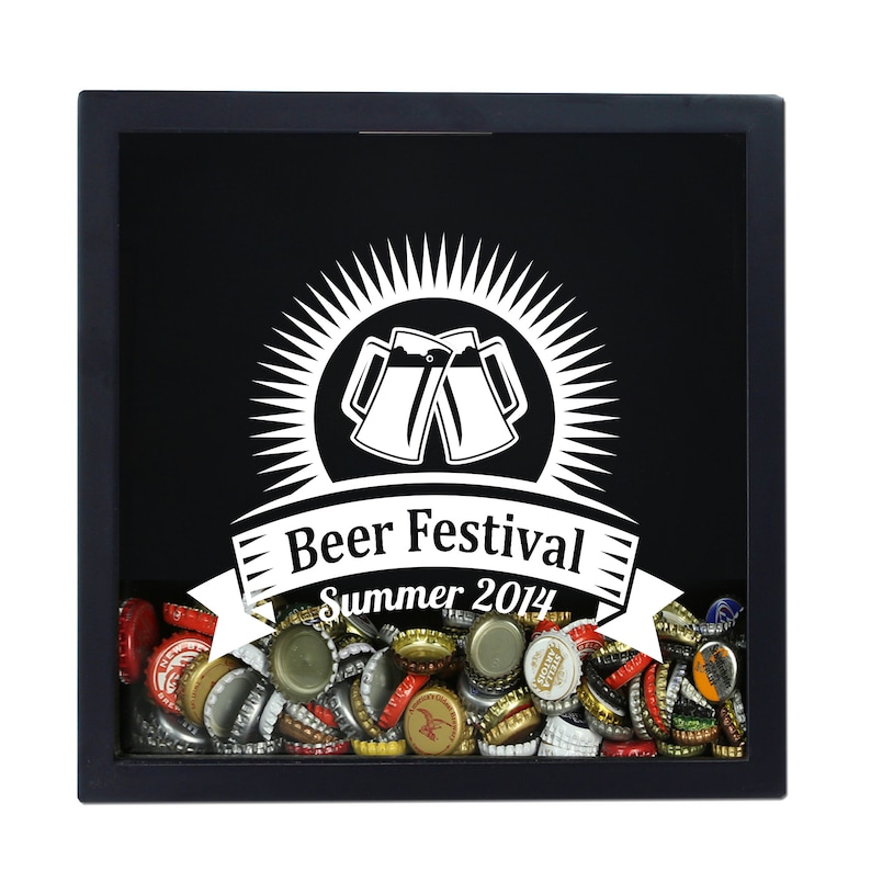 Beer Cap Shadow Box Beer Festival Shadow Box Beer Top - Etsy