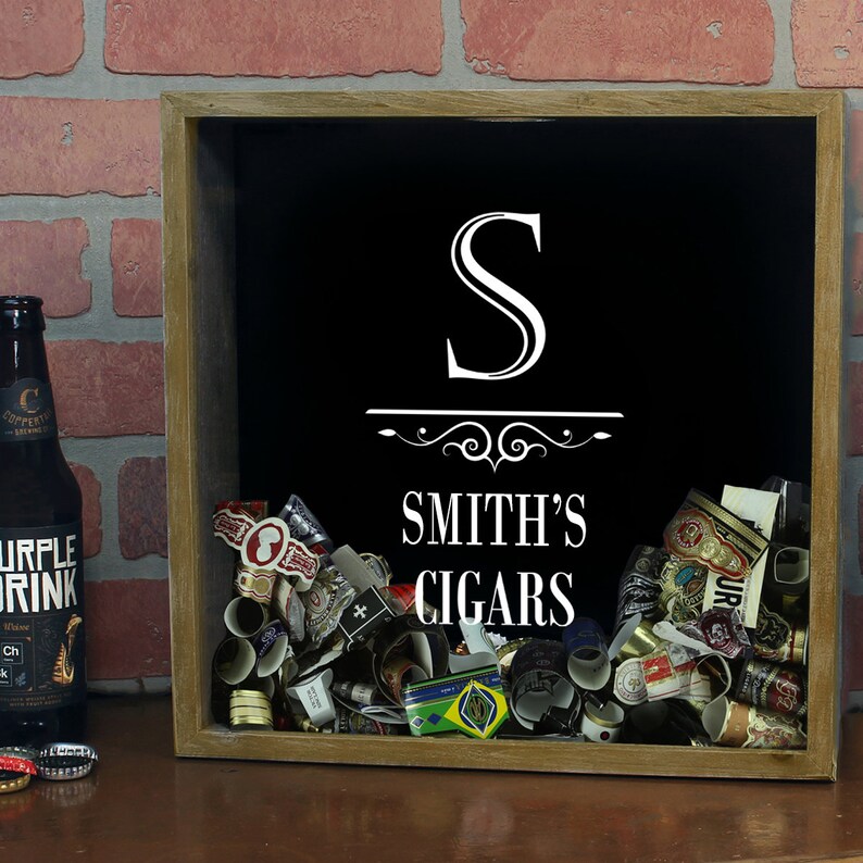 Cigar Band Custom Shadow Box, Personalized Cigar Bands, Woodrow - Etsy