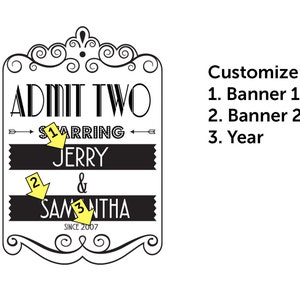 Personalized Ticket Shadow Box, Personalized Ticket Collection Box ...
