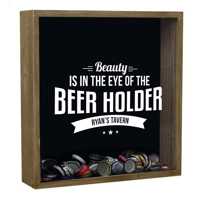 Personalized Beer Cap Shadow Box Eye of the Beerholder Beer - Etsy