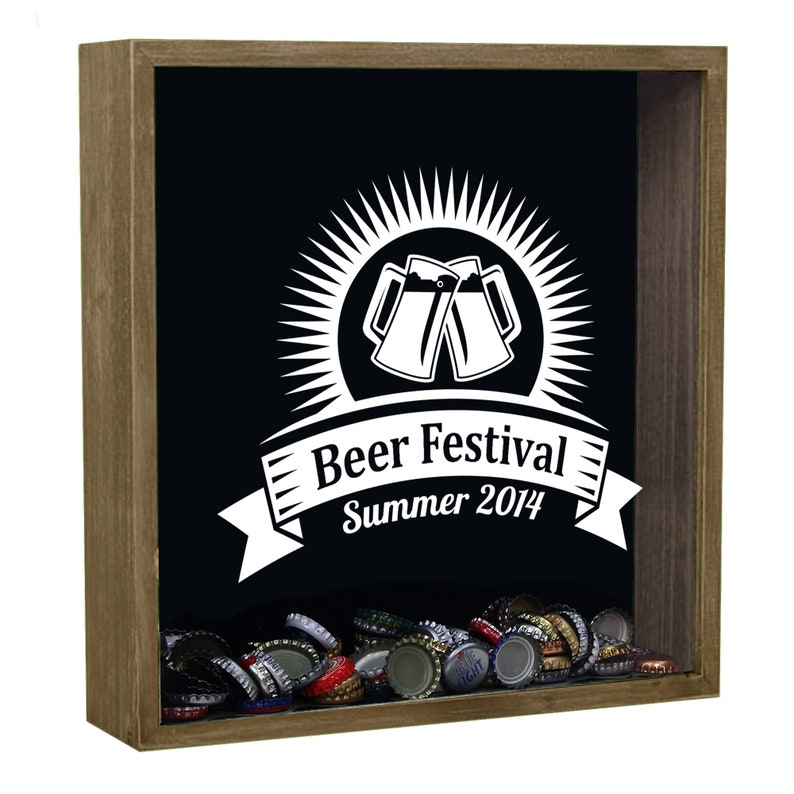 Beer Cap Shadow Box Beer Festival Shadow Box Beer Top - Etsy