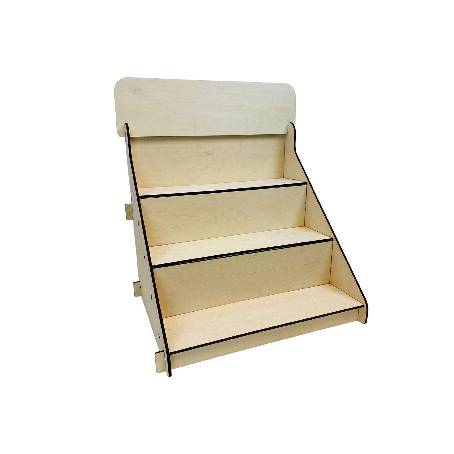 Wooden Portable Retail Table Display Stand Countertop 3 Step Riser ...