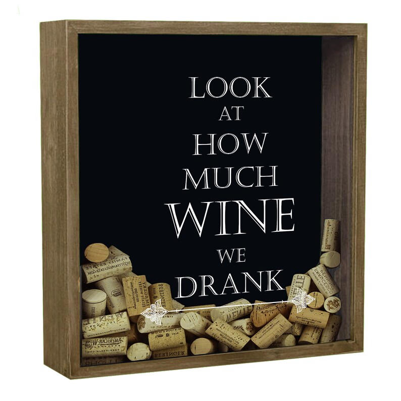 Personalized Wine Cork Shadow Box Wine Cork Box Wine Cork | Etsy