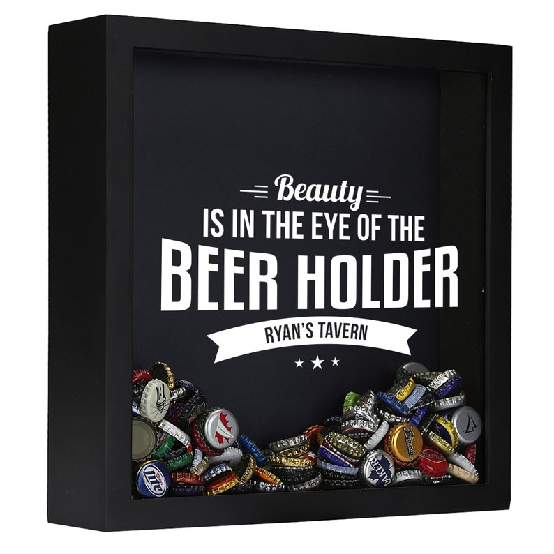 Personalized Beer Cap Shadow Box Eye of the Beerholder Beer - Etsy