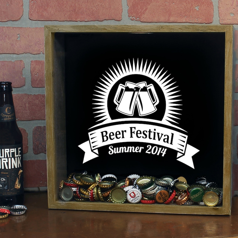 Beer Cap Shadow Box Beer Festival Shadow Box Beer Top - Etsy