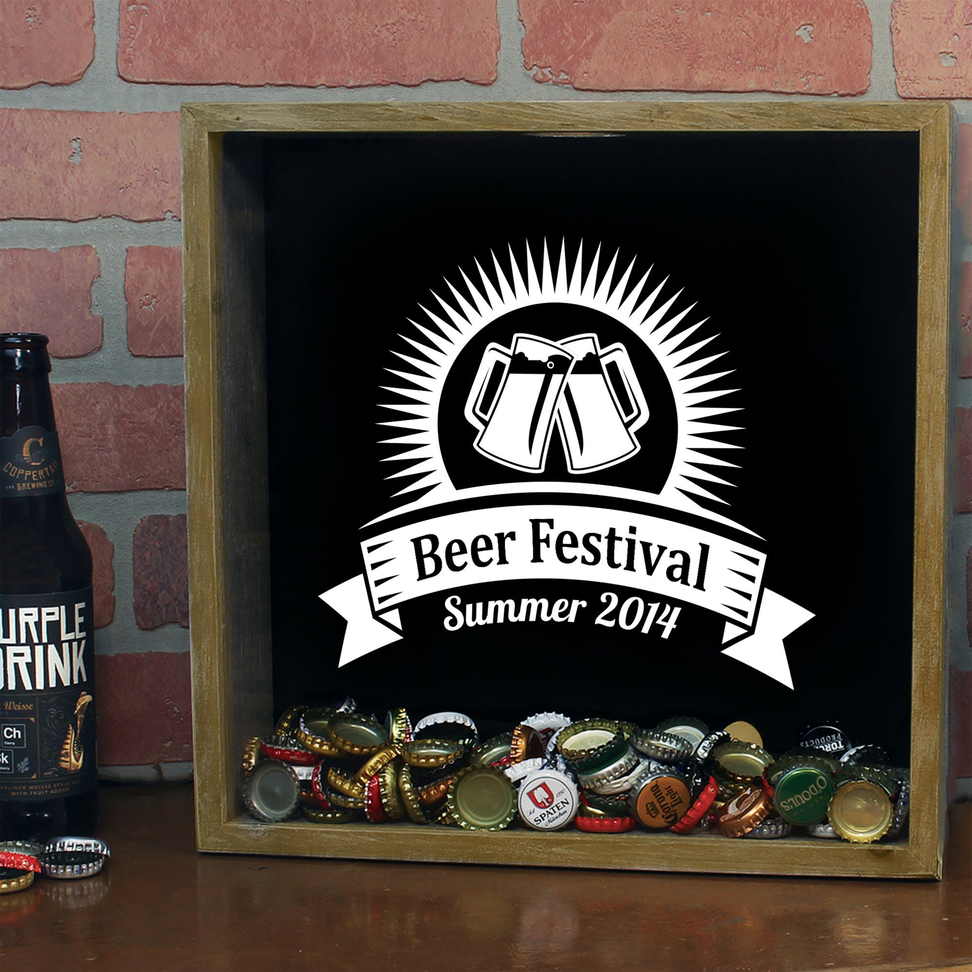 Beer Cap Shadow Box Beer Festival Shadow Box Beer Top | Etsy