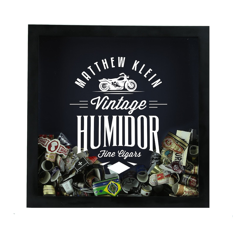 Cigar Band Custom Shadow Box, Personalized Cigar Bands, Motorcycle ...
