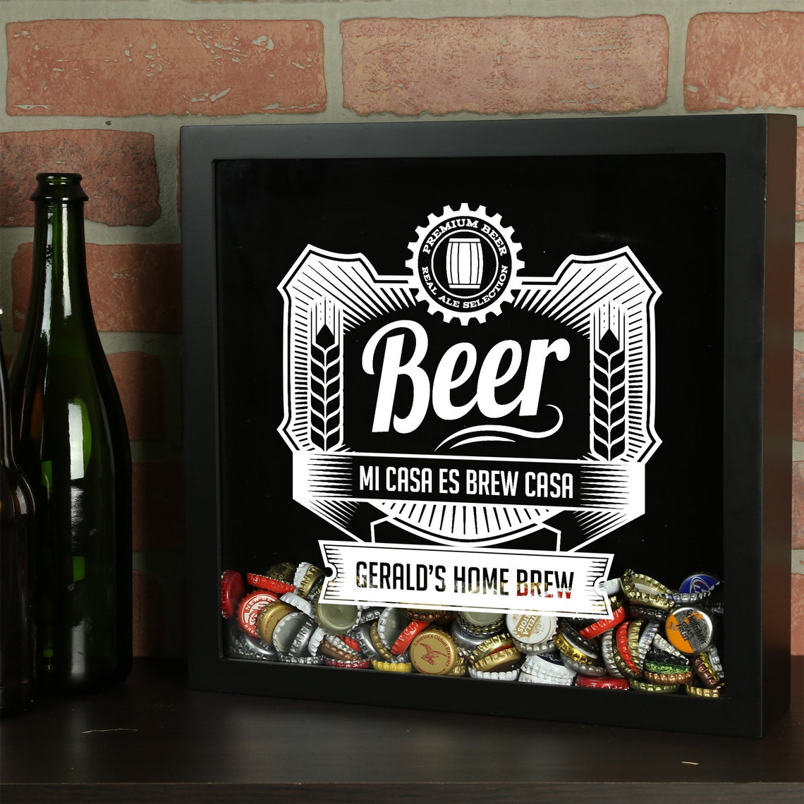 Personalized Beer Cap Shadow Box Brew Casa Beer Cap Shadow - Etsy