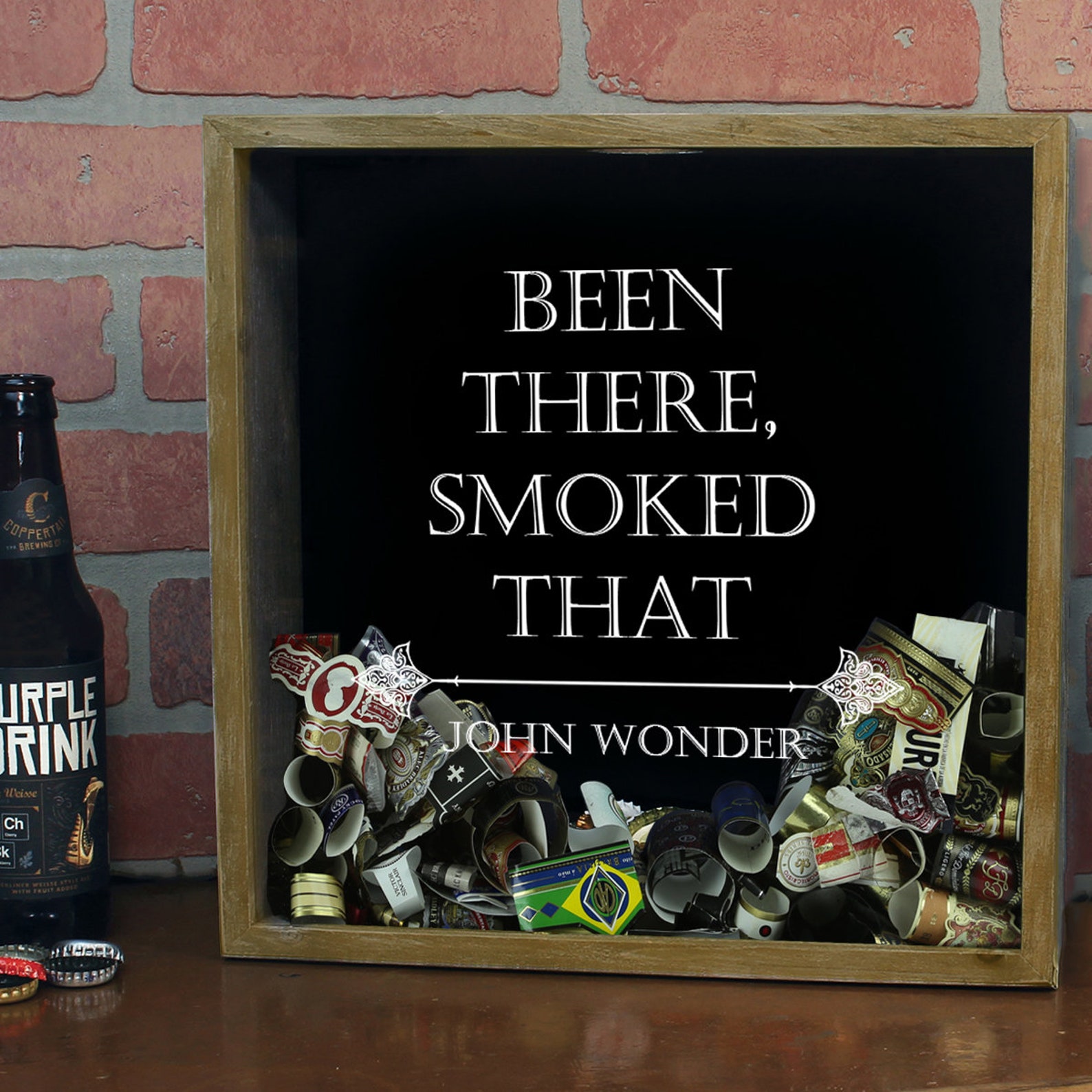 Cigar Band Custom Shadow Box, Personalized Cigar Bands, Been There ...