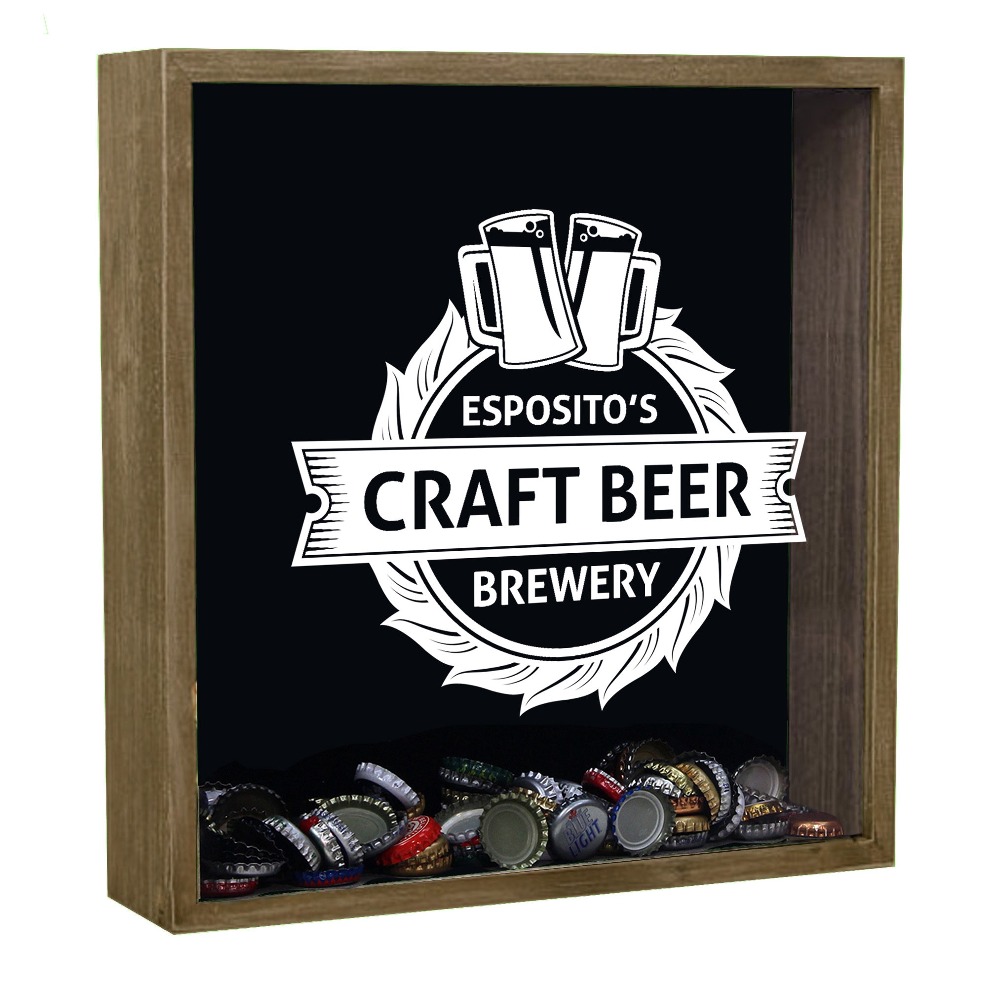 Personalized Beer Cap Shadow Box Craft Beer Beer Cap Shadow | Etsy