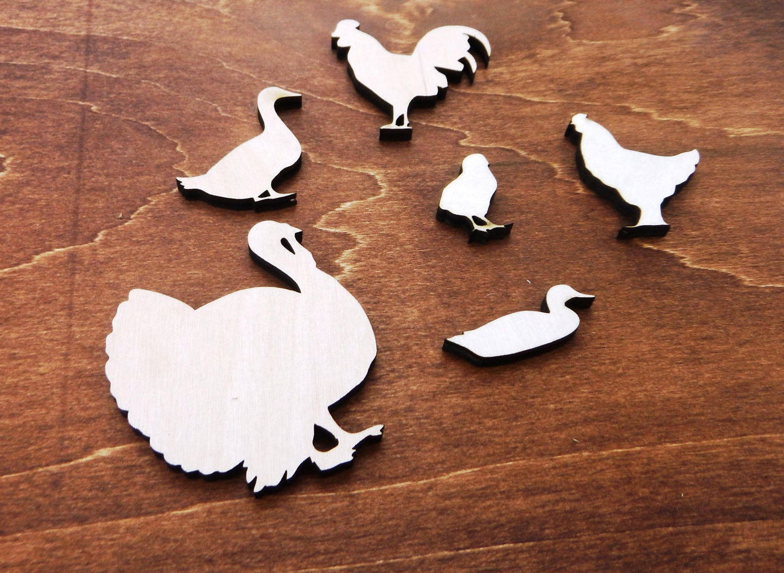 Set of 17 Wood Farm Animal Cut Outs Farm Animals Craft - Etsy