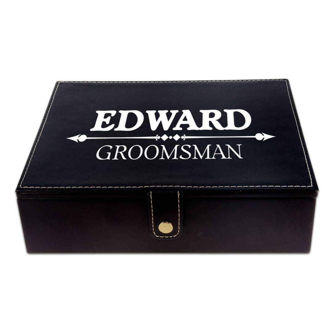 Groomsman Valet Tray, Leather Men's Valet, Valet Stand, Valet Box ...