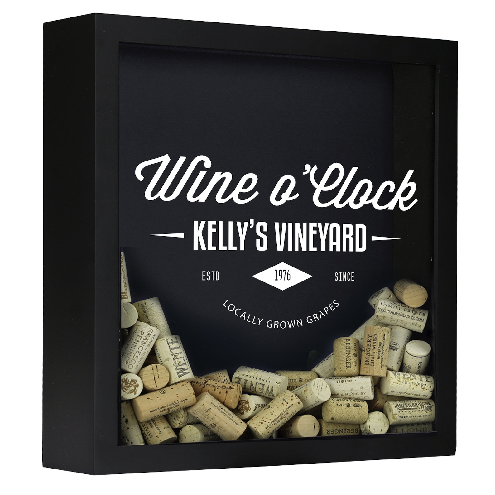Personalized Wine Cork Shadow Box Wine Cork Box Wine Cork - Etsy