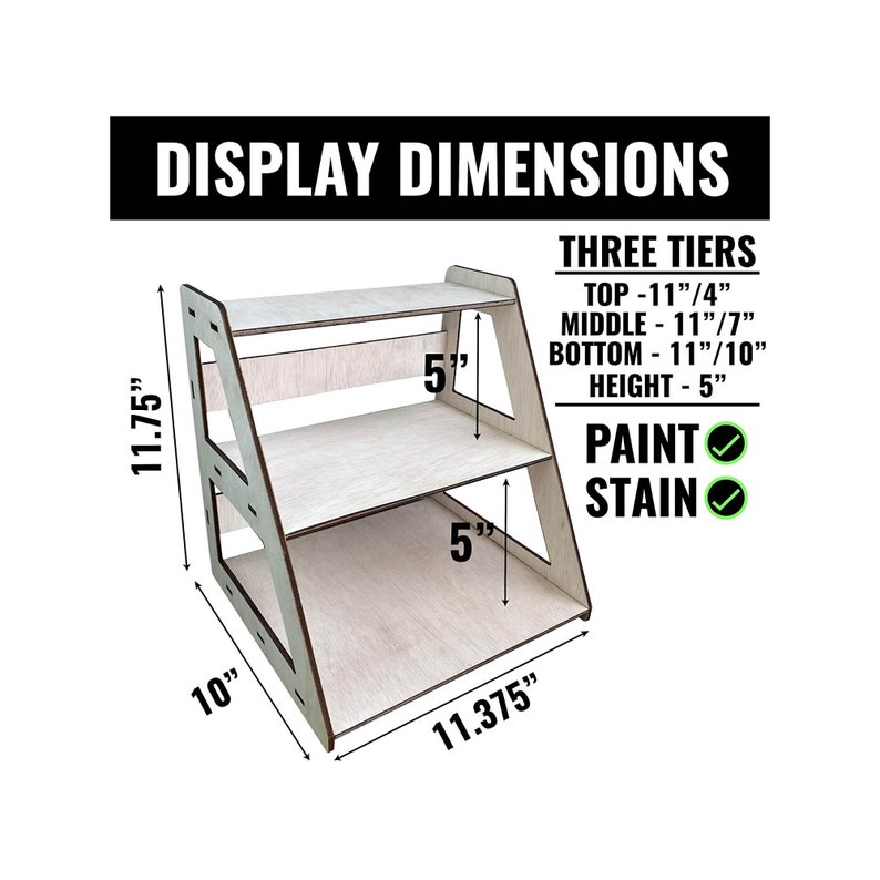 Wooden Portable Retail Table Display Stand Countertop 3 Step - Etsy