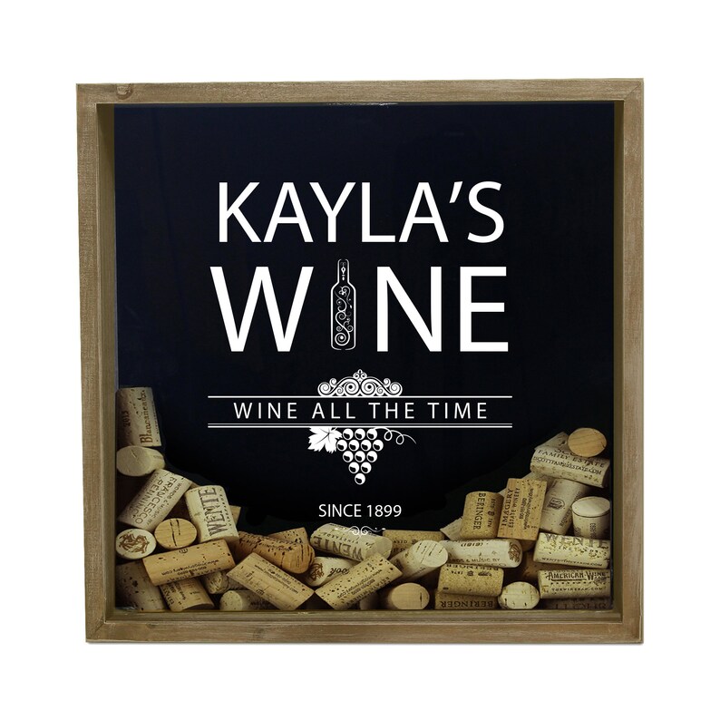Personalized Wine Cork Shadow Box Wine Cork Box Wine Cork - Etsy