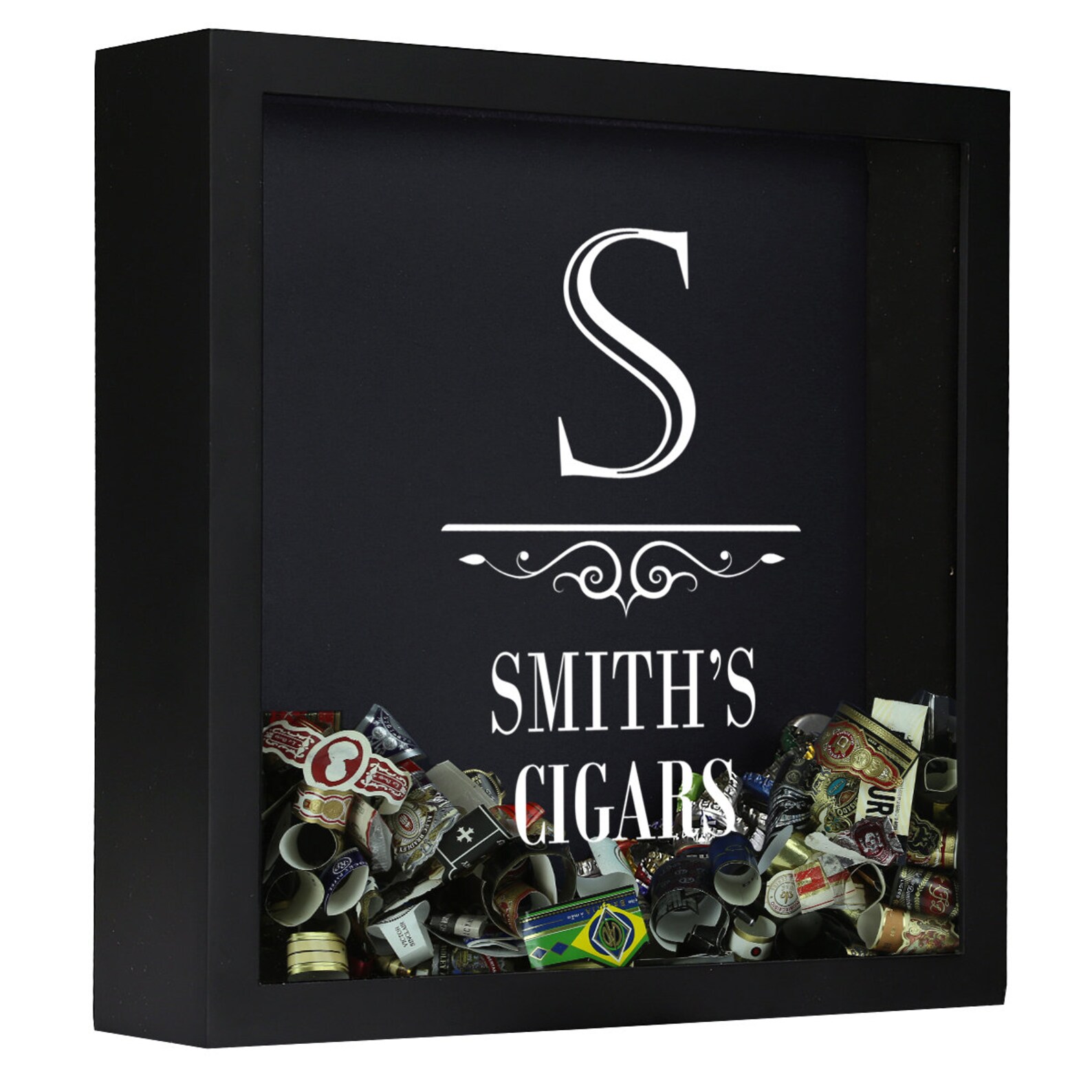 Cigar Band Custom Shadow Box, Personalized Cigar Bands, Woodrow - Etsy