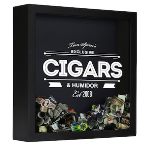 Cigar Band Custom Shadow Box, Personalized Cigar Bands, Exclusive ...