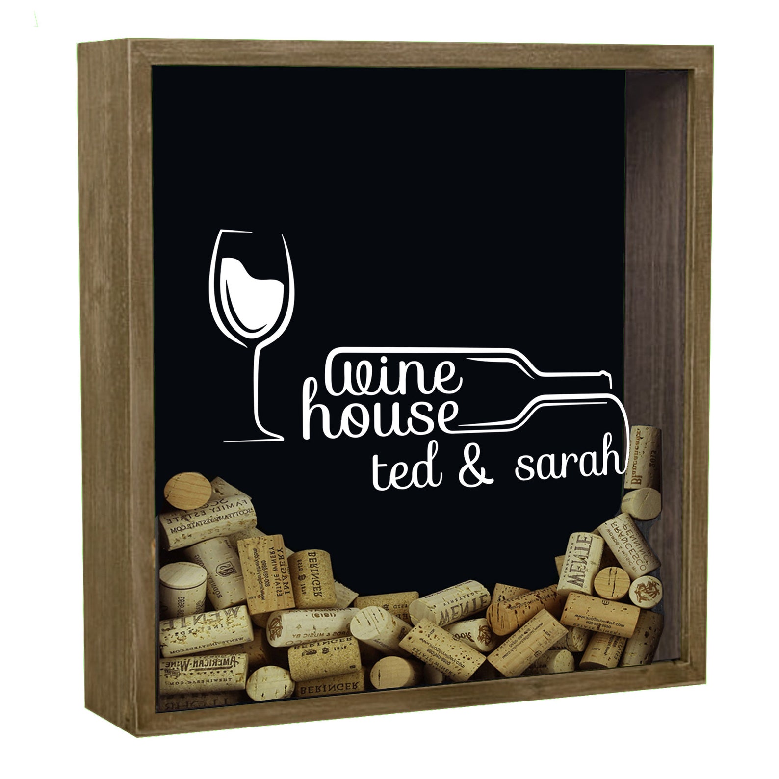 Personalized Wine Cork Shadow Box Wine Cork Box Wine Cork | Etsy
