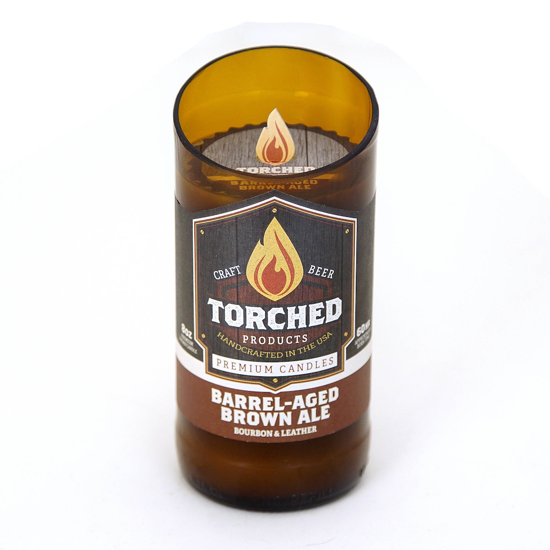 Beer Candle Handmade Beer Bottle Candle, Soy 8oz Beer Candle, Man ...