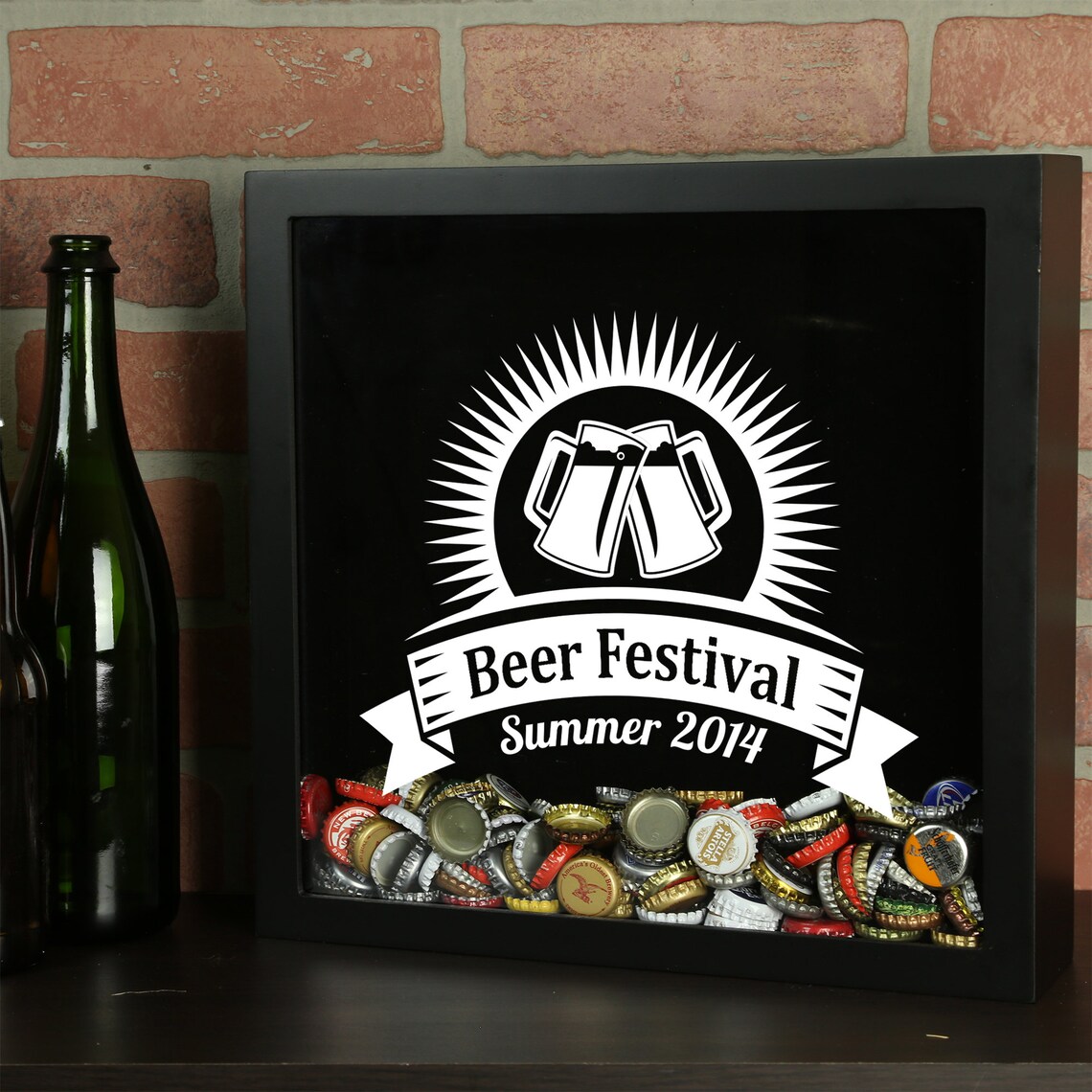 Beer Cap Shadow Box Beer Festival Shadow Box Beer Top - Etsy