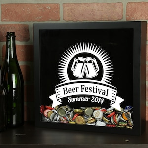 Beer Cap Shadow Box, Beer Festival Shadow Box, Beer Top Collection ...