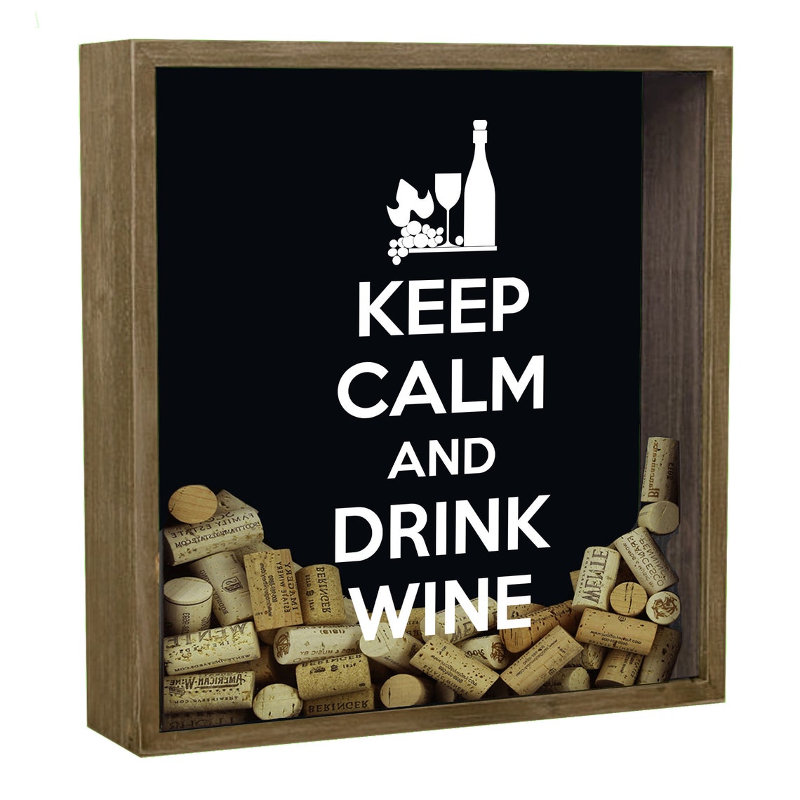 Personalized Wine Cork Shadow Boxwine Cork Box Wine Cork - Etsy