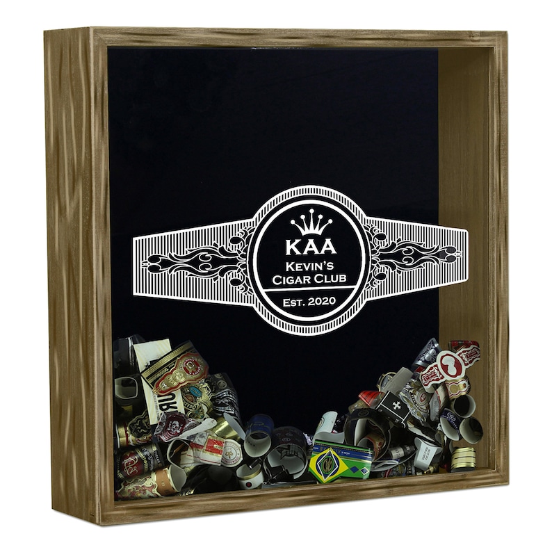 Personalized Cigar Band Shadow Box, Personalized Cigar Bands, Cigar ...