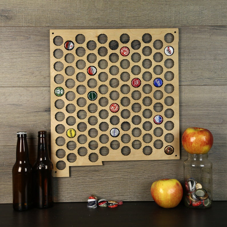 New Mexico Beer Cap Map, Beer Cap Holder, Beer Cap State Map, Cap Map ...