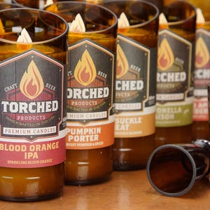 Beer Candle Handmade Beer Bottle Candle, Soy 8oz Beer Candle, Man ...