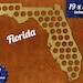 Florida Beer Cap Map, Beer Cap Holder, Beer Cap State Map, Cap Map ...