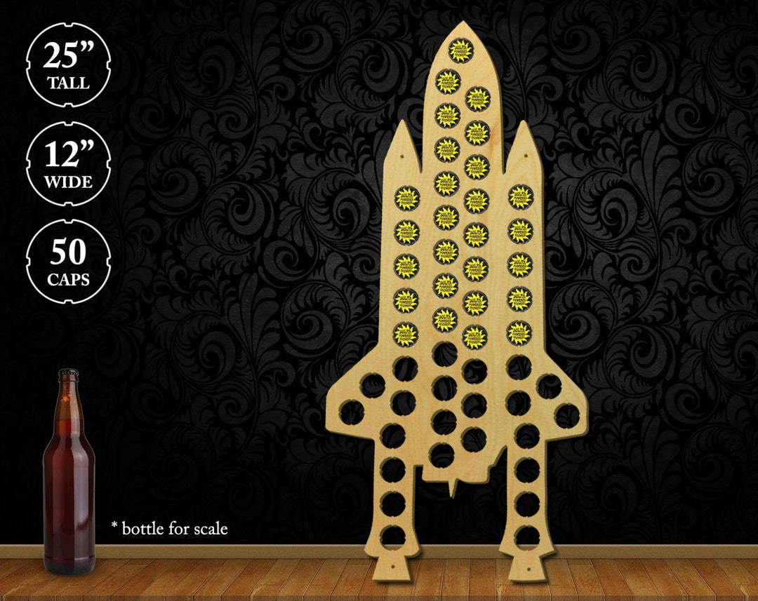 Space Shuttle Beer Cap Map, Rocket Design Beer Cap Holder, Beer Bottle ...