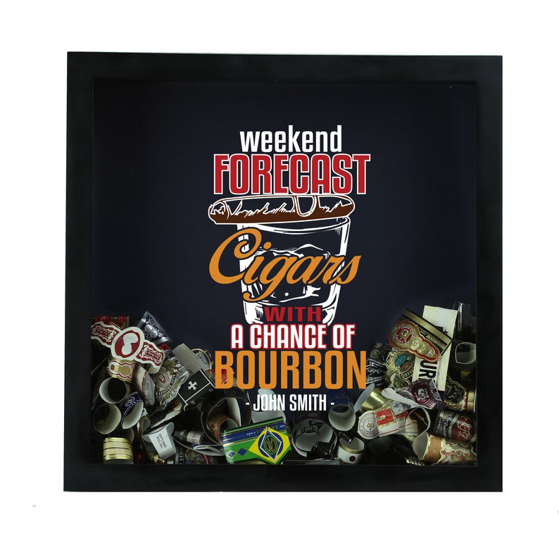 Cigar Band Custom Shadow Box, Personalized Cigar Bands, Weekend Forcast ...