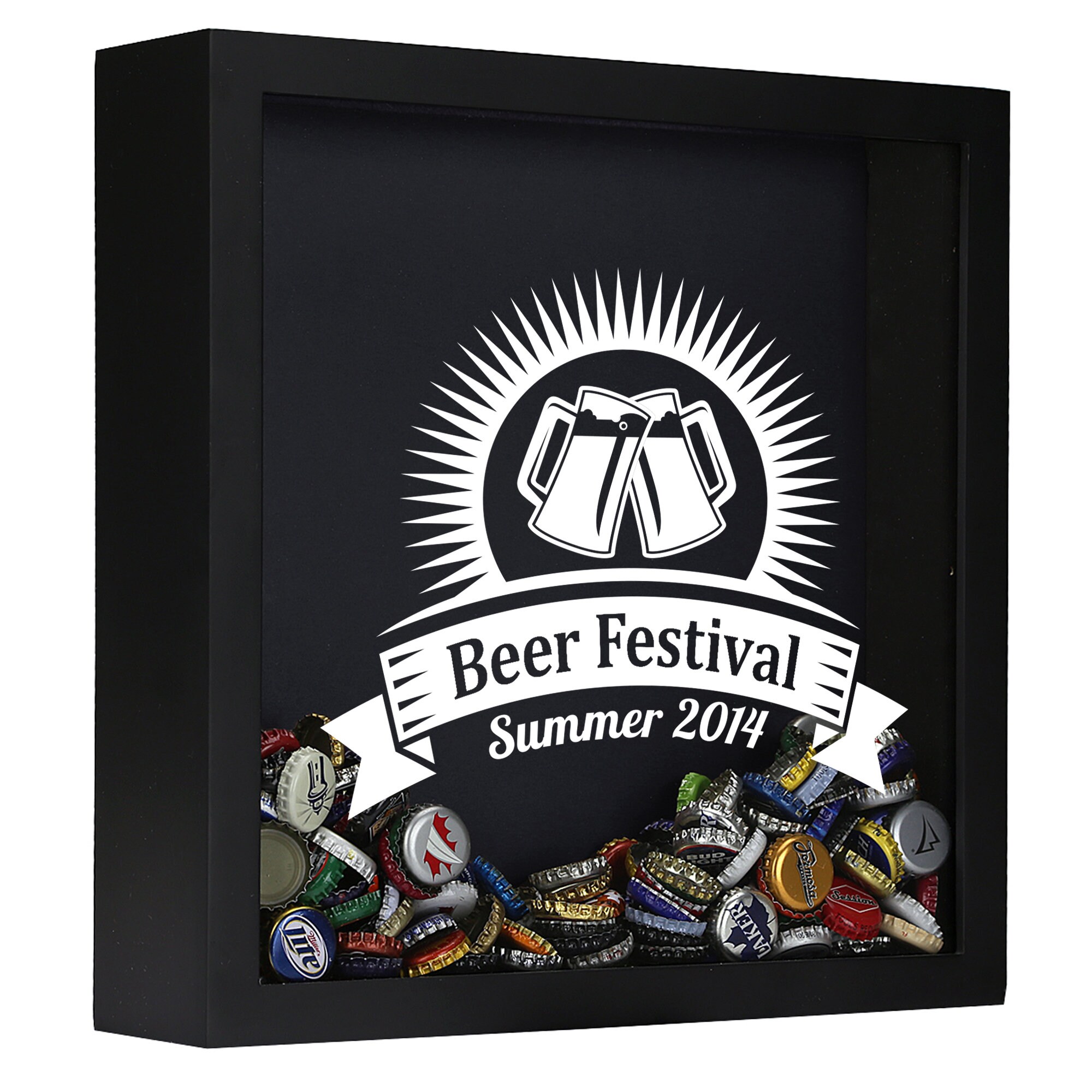 Beer Cap Shadow Box Beer Festival Shadow Box Beer Top | Etsy