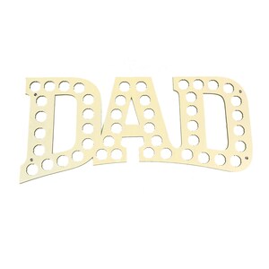 Beer Cap Map "dad" Word Sign, Bottle Cap Holder, Wood Beer Cap Display ...