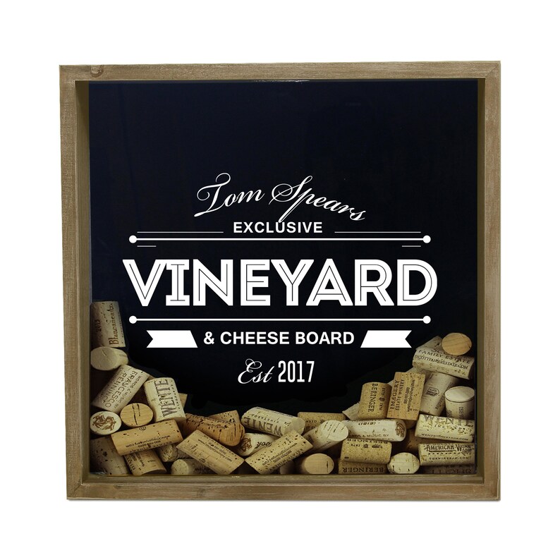 Personalized Wine Cork Shadow Box Wine Cork Box Wine Cork - Etsy