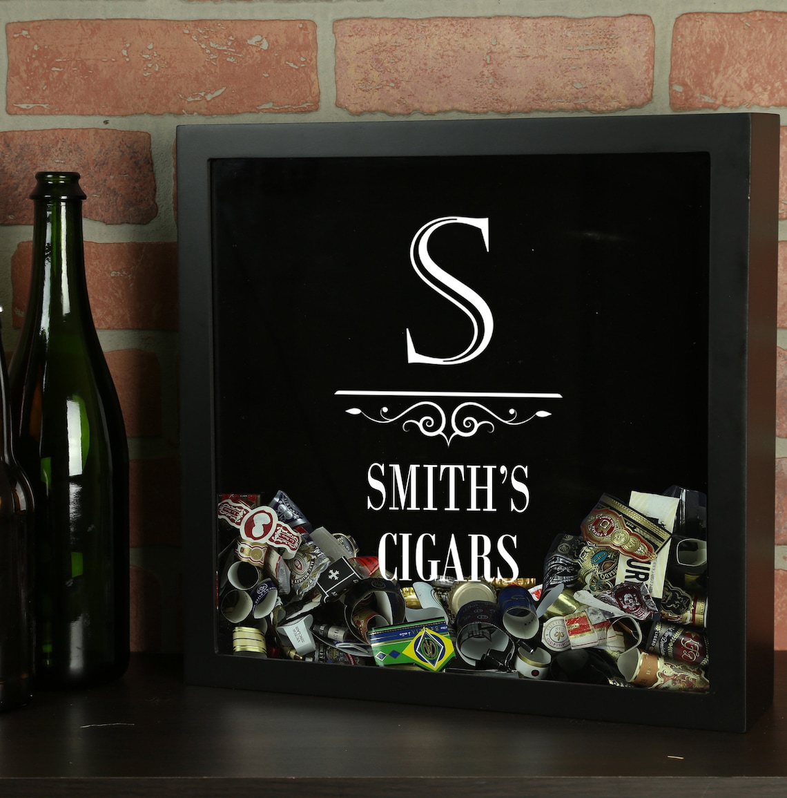 Cigar Band Custom Shadow Box, Personalized Cigar Bands, Woodrow - Etsy