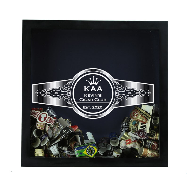 Personalized Cigar Band Shadow Box, Personalized Cigar Bands, Cigar ...
