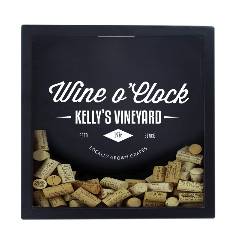 Personalized Wine Cork Shadow Box Wine Cork Box Wine Cork - Etsy