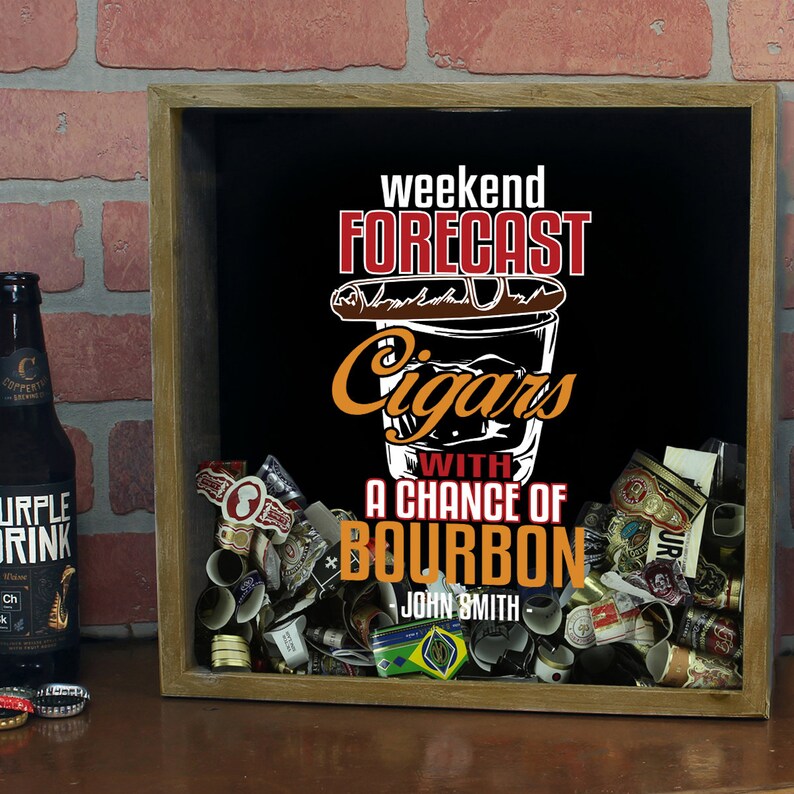 Cigar Band Custom Shadow Box, Personalized Cigar Bands, Weekend Forcast ...